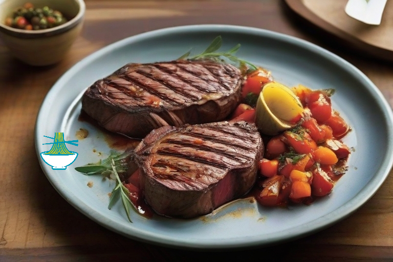 Grilled Kangaroo Steaks with Bush Tomato Relish | culinary creationss